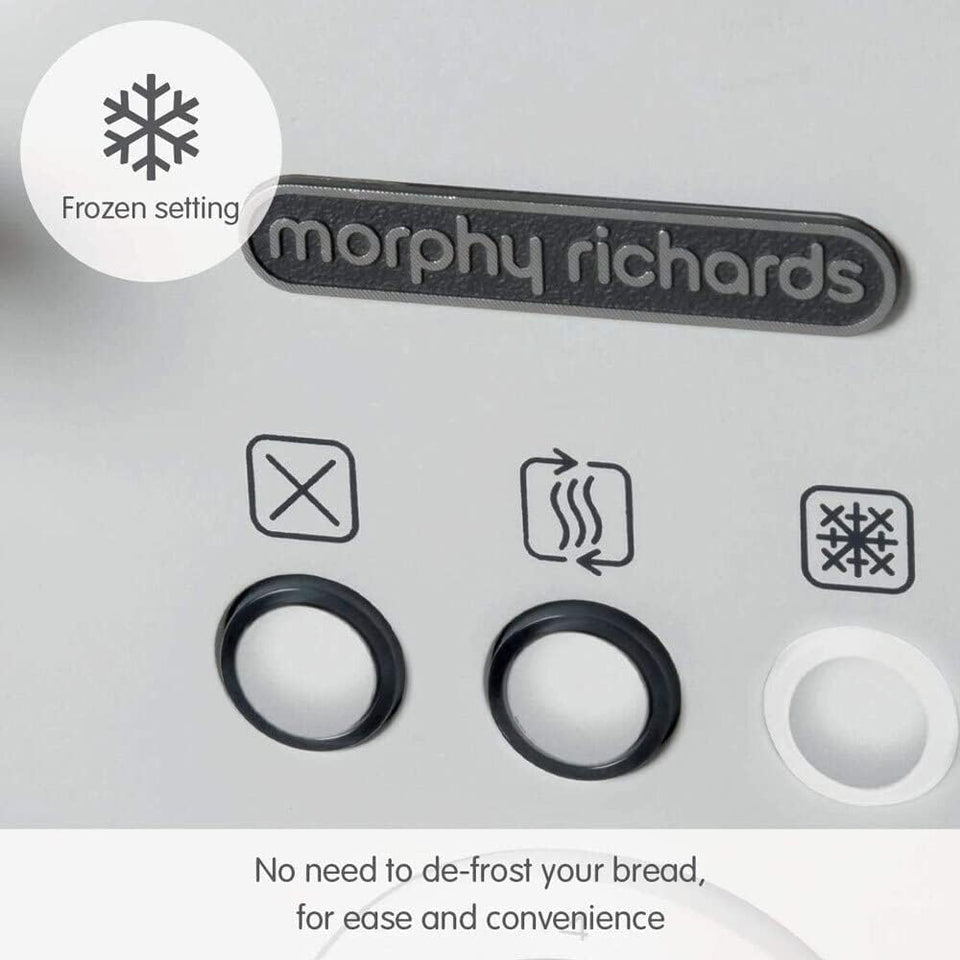 Morphy Richards Illumination White 1.7L Kettle & 4 Slice Toaster Set
