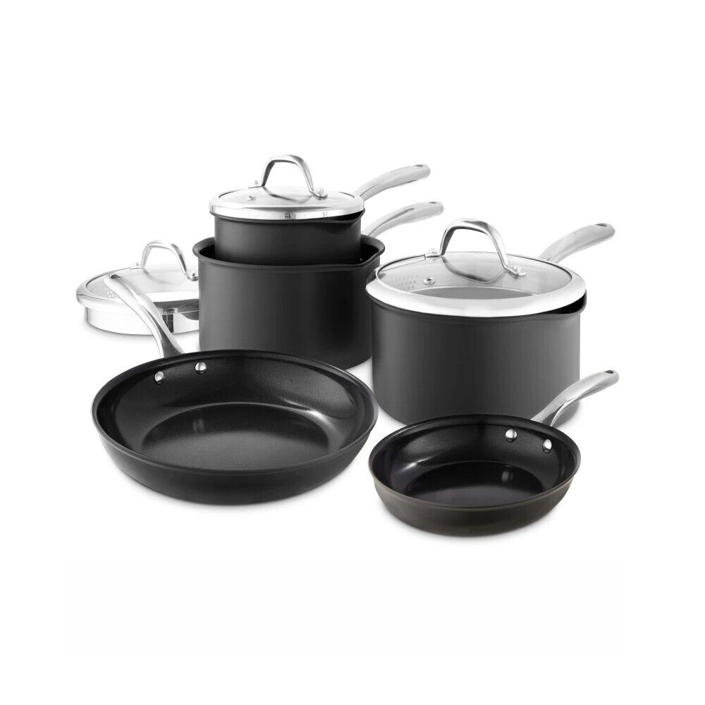 Good Food 5 Piece Cookware Set inc 3 Saucepans/2 Frying Pans - 25 yr G