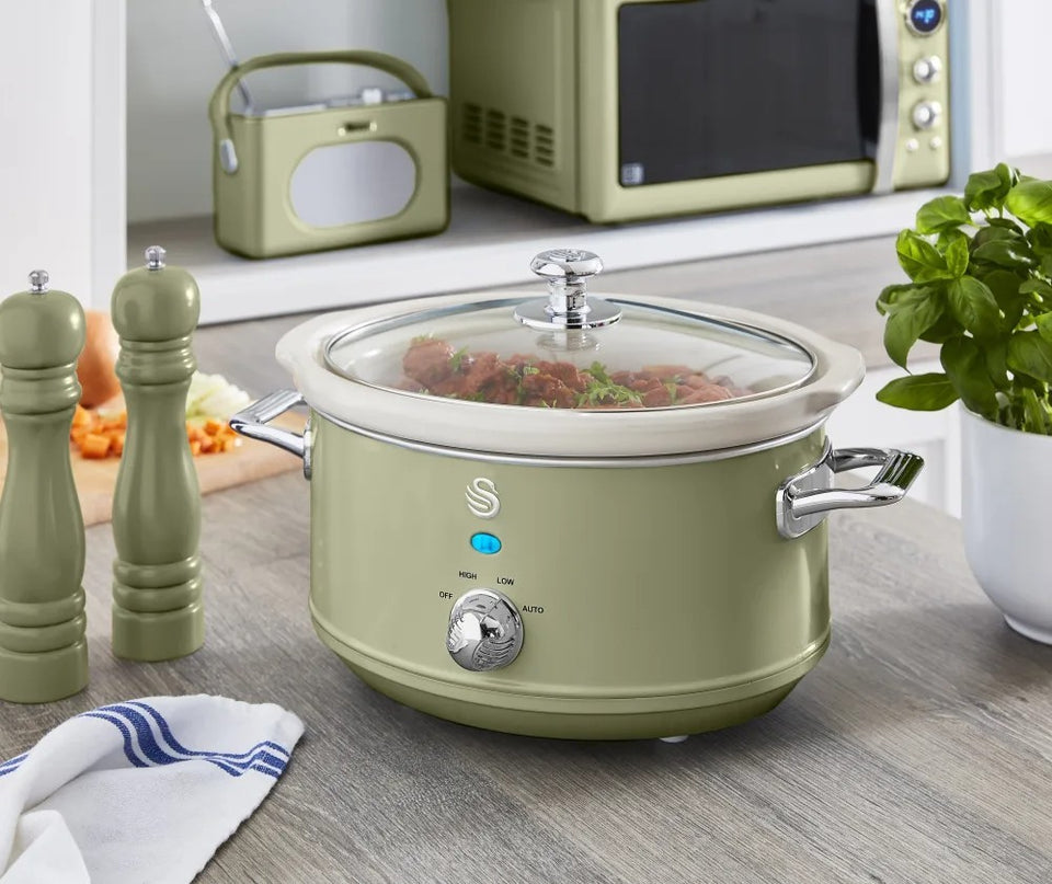 SWAN Retro Revive Green Kettle Toaster Air Fryer & Slow Cooker Set