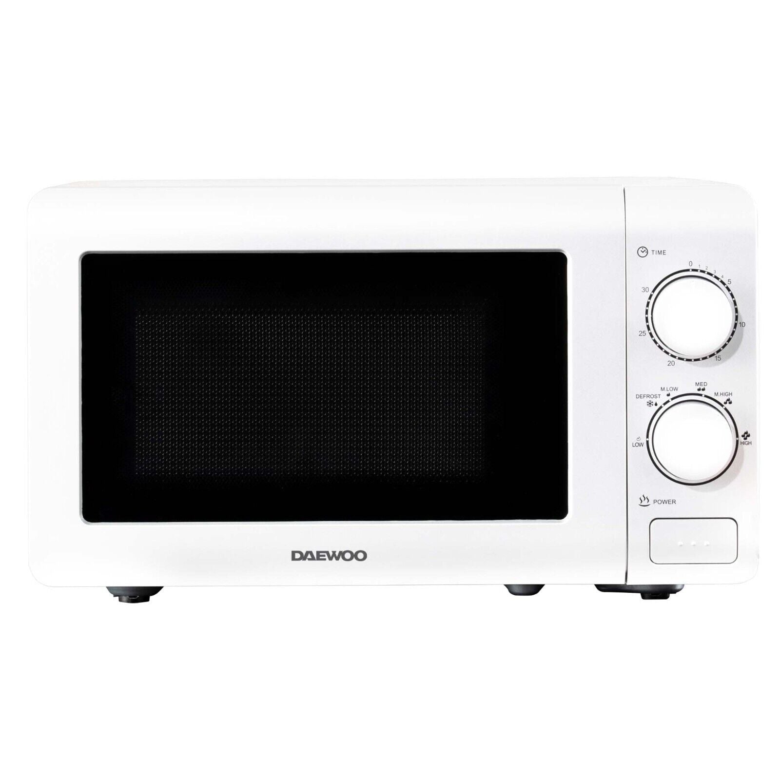 Daewoo White Manual 800W 20L Microwave SDA2478GE 3 Year Warranty
