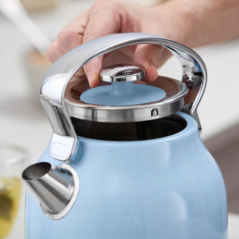 Swan Retro Revive Blue Kettle 2 Slice Toaster Microwave Kitchen Set