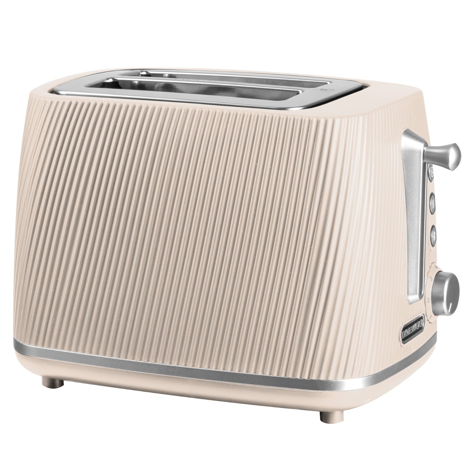 Daewoo Cascade 2 Slice Toaster Taupe Ribbed Texture Design SDA2814GE