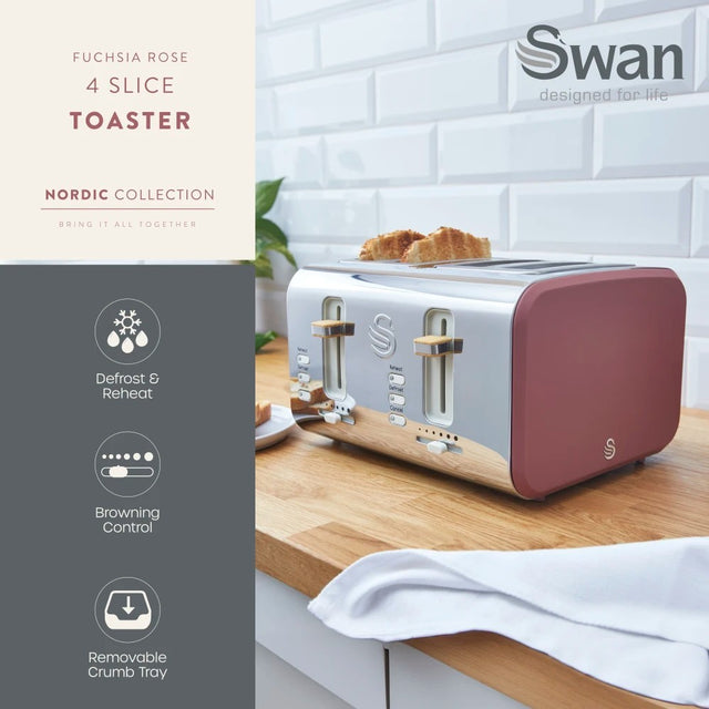 Pink Kettles, Toasters, Microwaves, Bread Bins, Canisters & More