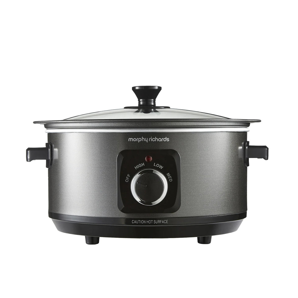 Morphy Richards 6.5L Sear & Stew Hinged Lid Slow Cooker Black 461020
