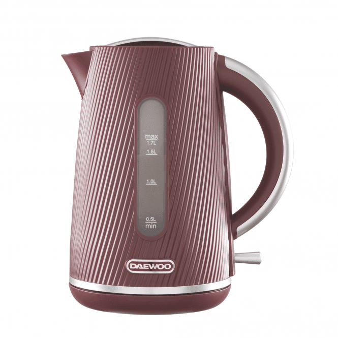 Daewoo Cascade Jug Kettle Ruby Red Texture Ribbed Design SDA2775GE