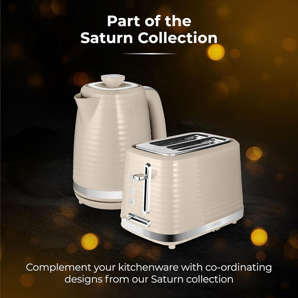 Tower Saturn Latte Kettle 2 Slice Toaster & Microwave Matching Set