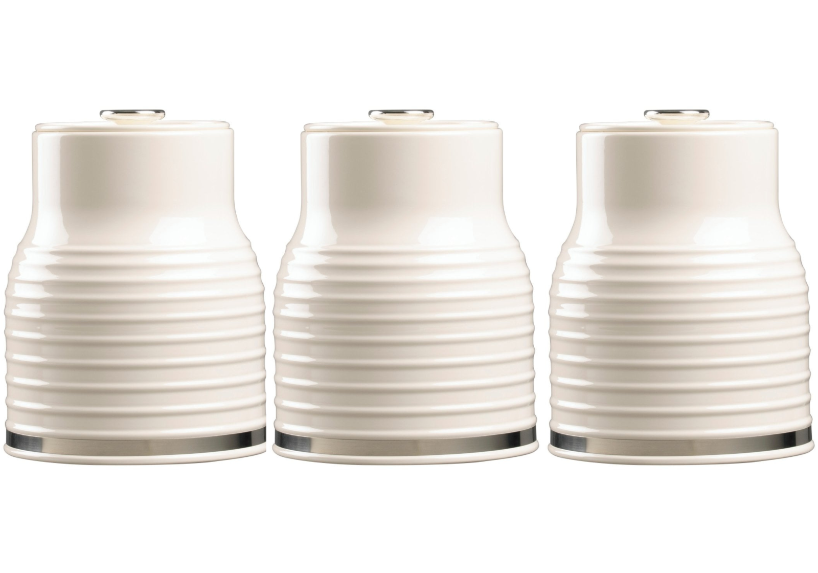 Daewoo Sienna Cream Tea Coffee Sugar Canisters Kitchen Storage Set