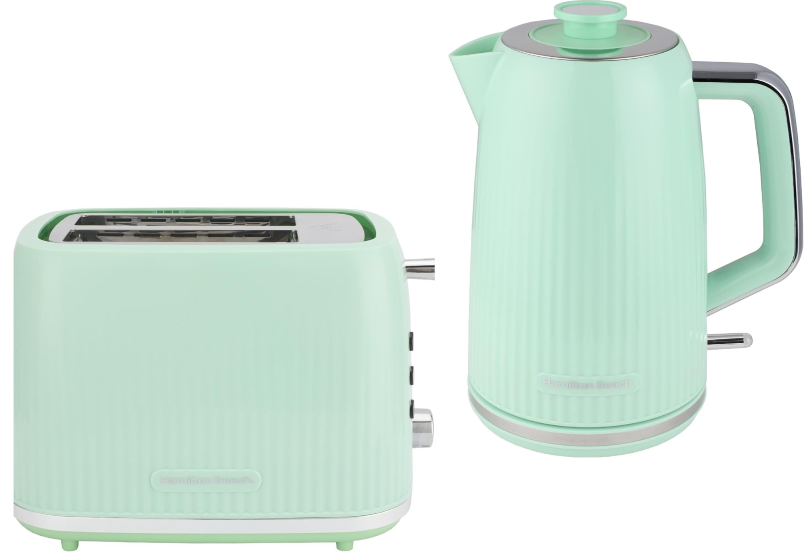 Hamilton Beach Miami Mojito Mint Kettle & 2 Slice Toaster Kitchen Set