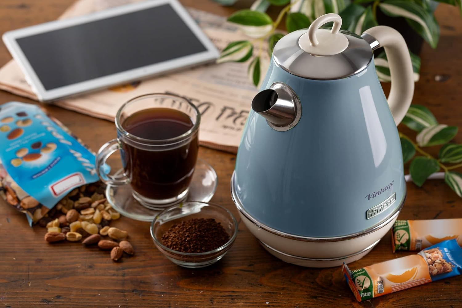 Ariete Vintage Blue 1.7L Jug Kettle – Retro Design Kettle AR6905