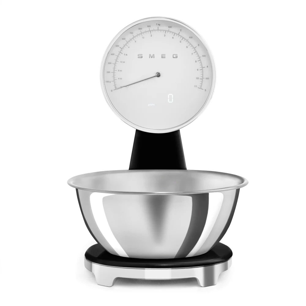Smeg Retro Kitchen Scales in Black Analogue & Digital KSF01BLWW