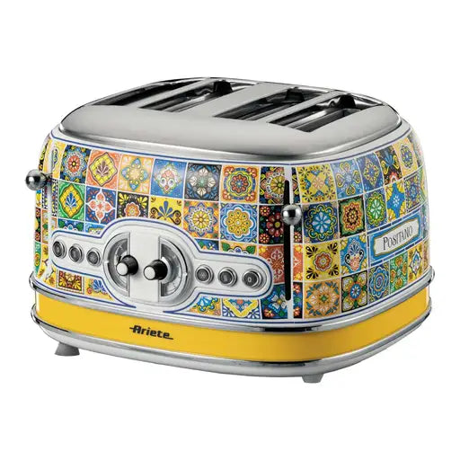 Ariete Positano 4 Slice Toaster - Multi-Coloured Design Toaster AR1561