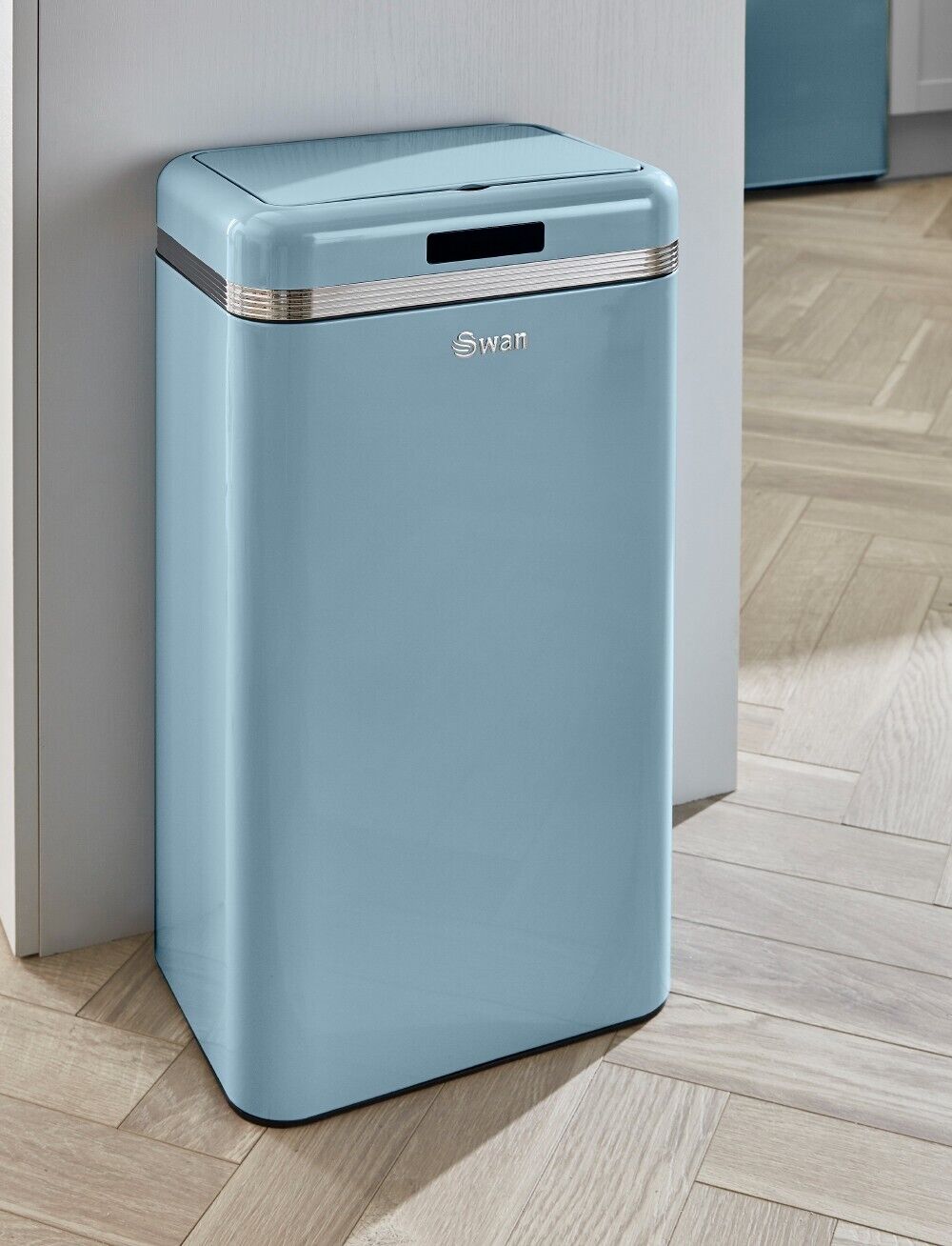 Swan Retro Blue 45L Square Sensor Bin Household Bin ‎SWKA4500BLN