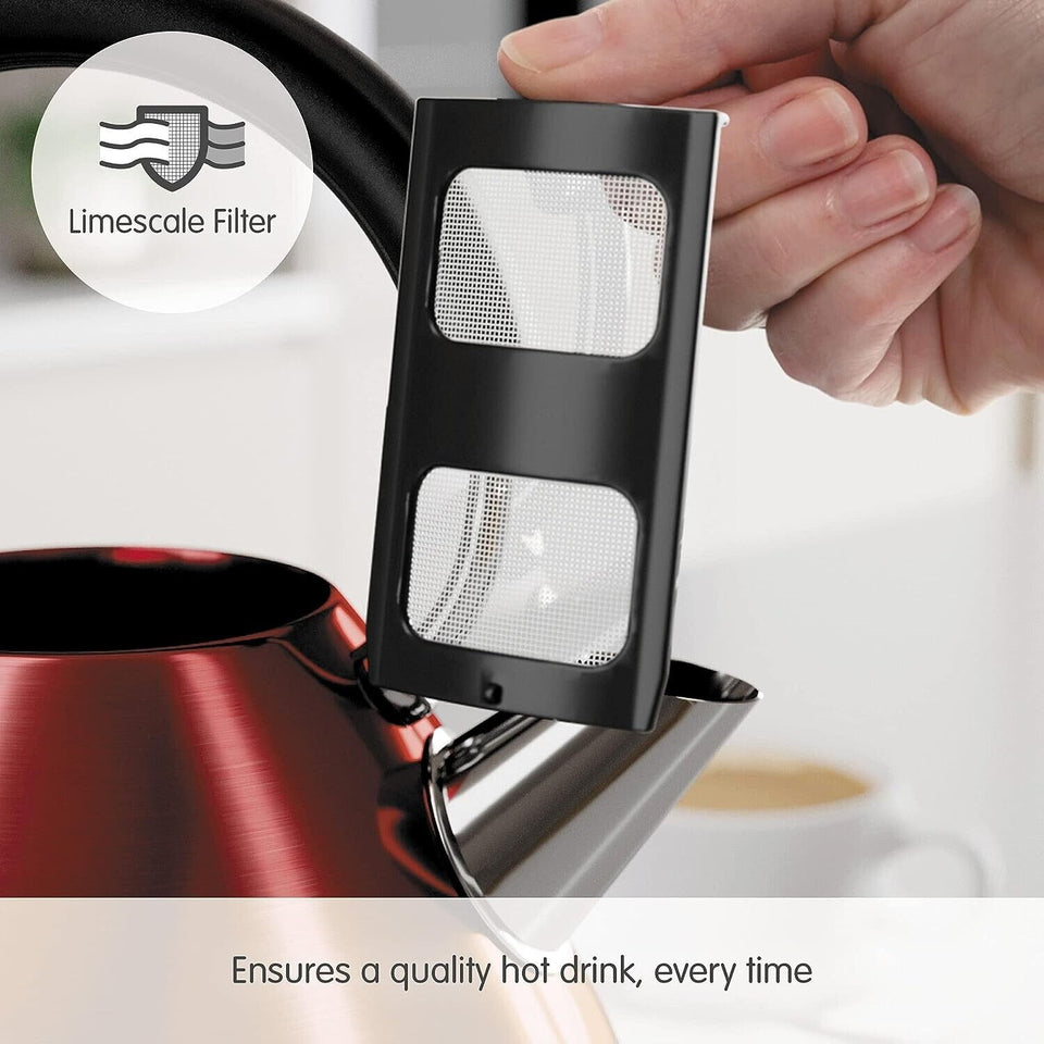 Morphy Richards Venture Red Pyramid Kettle & 4 Slice Toaster Set