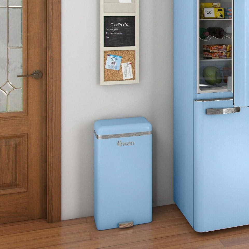 Swan Retro Blue 45L Square Sensor Bin Household Bin ‎SWKA4500BLN