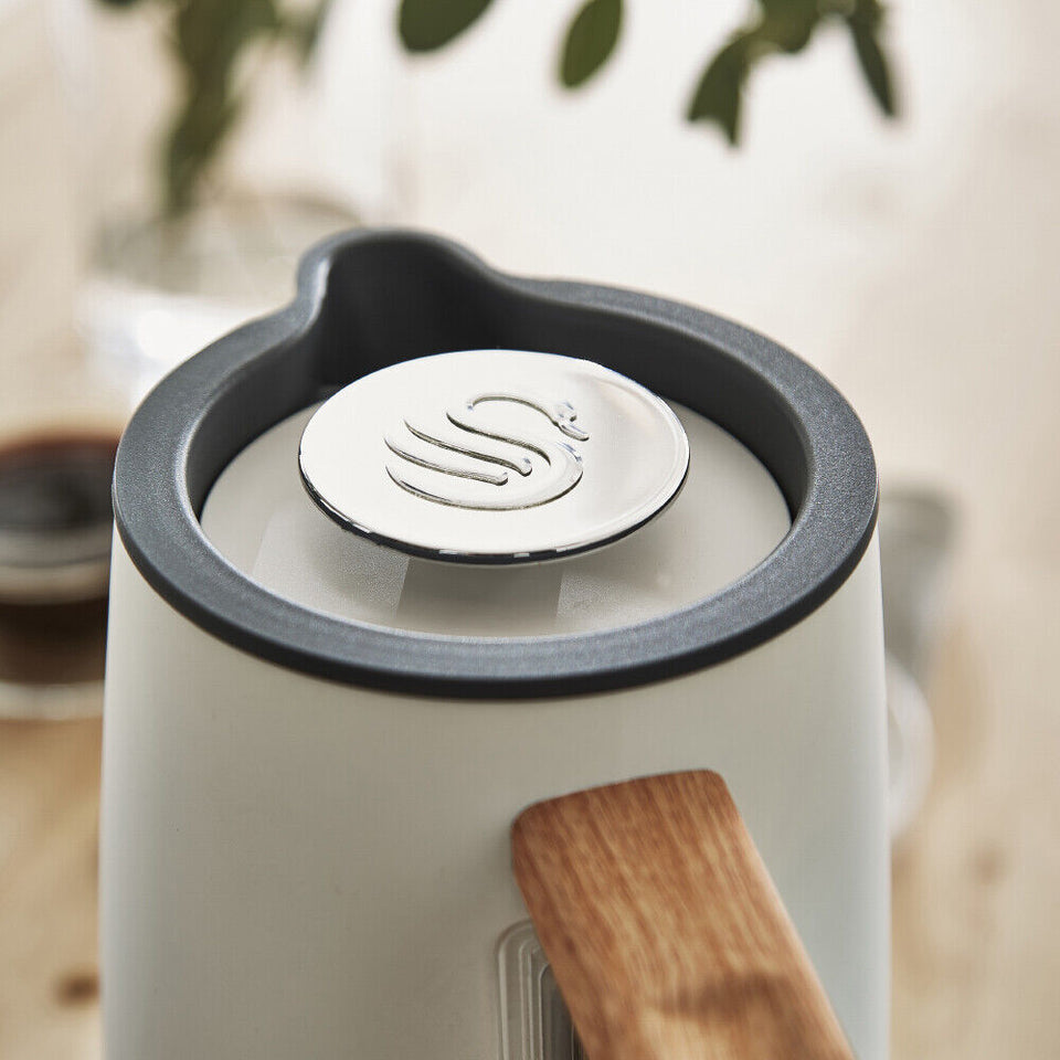 Swan Nordic Kettle 2 Slice Toaster Digital Microwave White Scandinavia