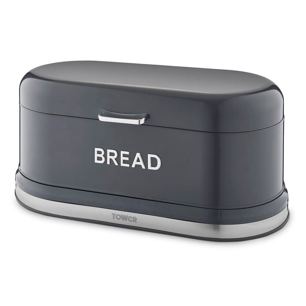 Tower Belle Bread Bin in Graphite Grey Kitchen Storage T826170GRP