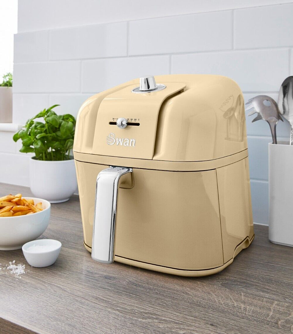 Swan Retro Cream Kettle Toaster Microwave Air Fryer & Slow Cooker Set