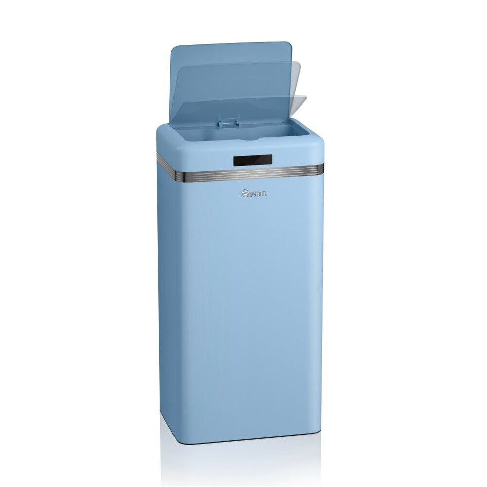 Swan Retro Blue 45L Square Sensor Bin Household Bin ‎SWKA4500BLN