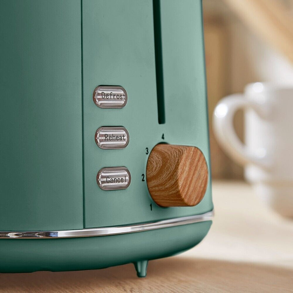 Tower Scandi Jade Kettle & 2 Toaster Scandinavian Style Set in Green